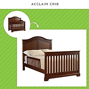 CC KITS Full-Size Conversion Kit Bed Rails for Young America Cribs | Multiple Finishes Available (Merlot)