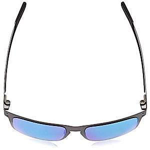 Oakley Men's OO4123 Holbrook Metal Square Sunglasses, Matte Gunmetal/Prizm Sapphire Iridium Polarized, 55 mm