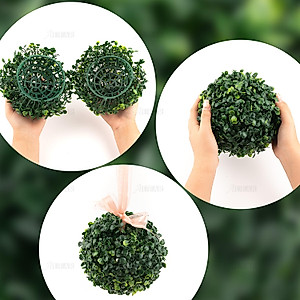 AUEAR, Artificial Boxwood Topiary Plant Balls Decorative for Table Decoration Garden Wedding Decor (7 Inch Diameter, 2 Pack)