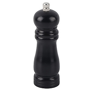 Wood Pepper Grinder Pepper Mill, 6 inch Durable Manual Pepper Mill with Adjustable Upper Knob, Ergonomic Pepper Mill for Home Kitchens, Restaurants, Hotels