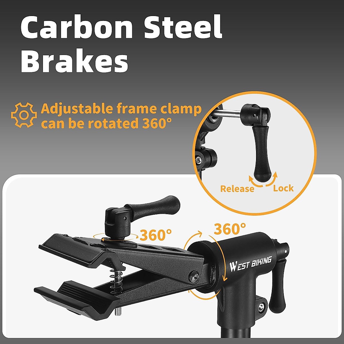 West Biking Bike Repair Stand,Heavy Duty Foldable Home Bike Workstands,Height Adjustable Bike Maintenance Stand, Portable Aluminum Bicycle Repair Stand For Heavy E Bike, Mountain Bike, Road Bike etc