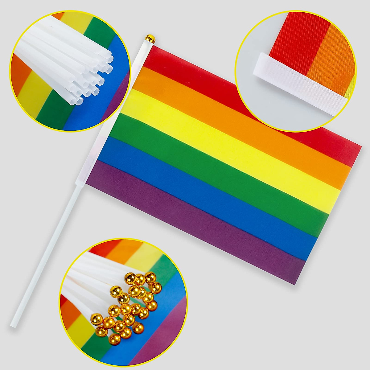 50 Pack Rainbow Pride Flag