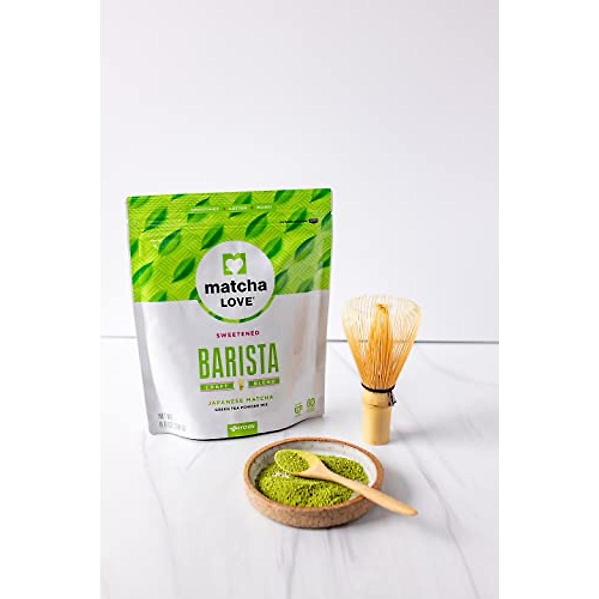 Matcha Love Green Tea Powder Packet, Sweetened, 8 Ounce