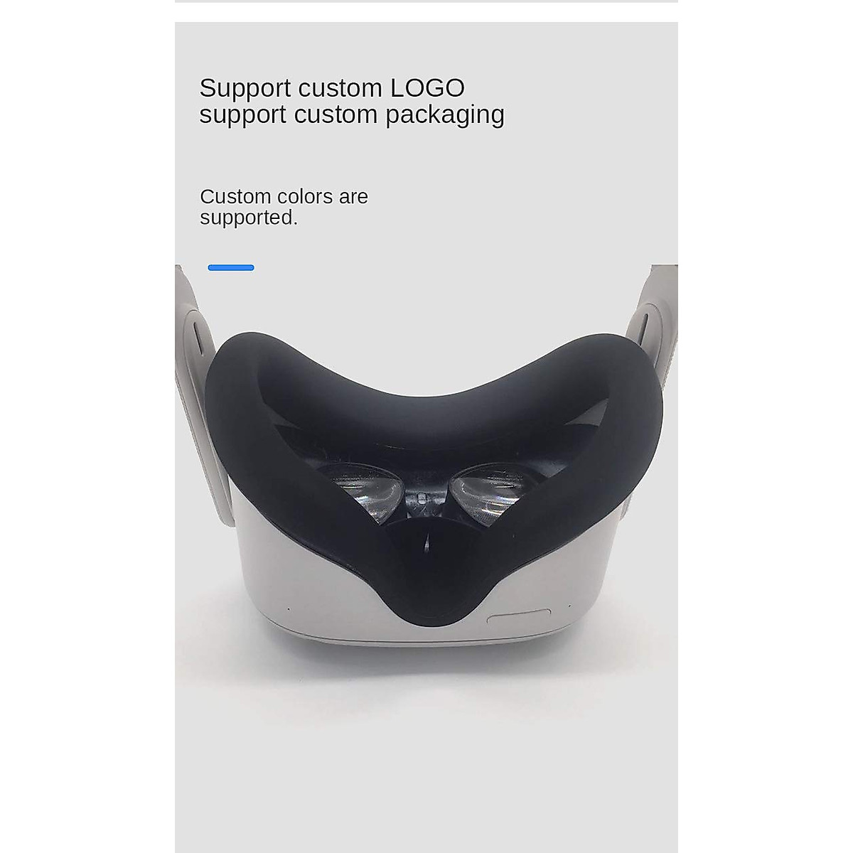 3Pcs Silicone Face Cover for Oculus Quest 2 Face Cushion Cover Sweatproof Eye Pad for Oculus Quest 2 Accessories(Black+Red+Blue) (Black)