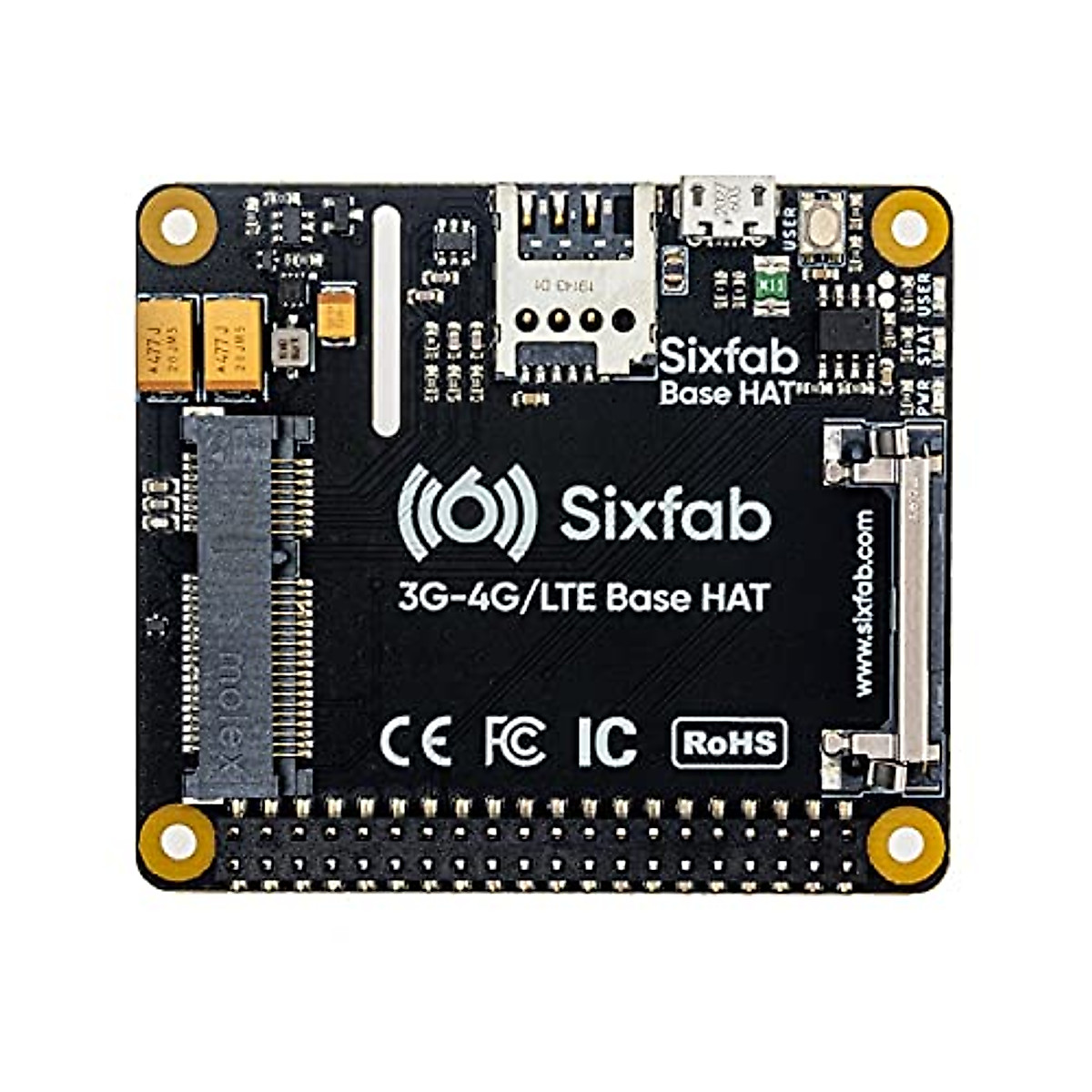 Raspberry Pi 4G/LTE Cellular Modem Kit - Hardware | Global IoT SIM Card w $25 Free Credit | Free Cloud Software | Remote Network Monitoring | Remote Terminal Access
