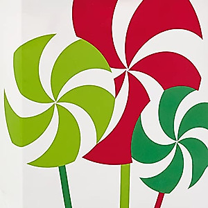 Image Arts 5" Small Holiday Gift Bags, Peppermint (Pack of 10)