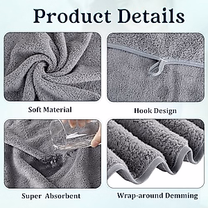 Newwiee 30 Pack Towels and Washcloths Sets Bath Hand Towels Washcloths Set for Bathroom Shower Yoga Travel, Coral Velvet Highly Absorbent Large(Gray)