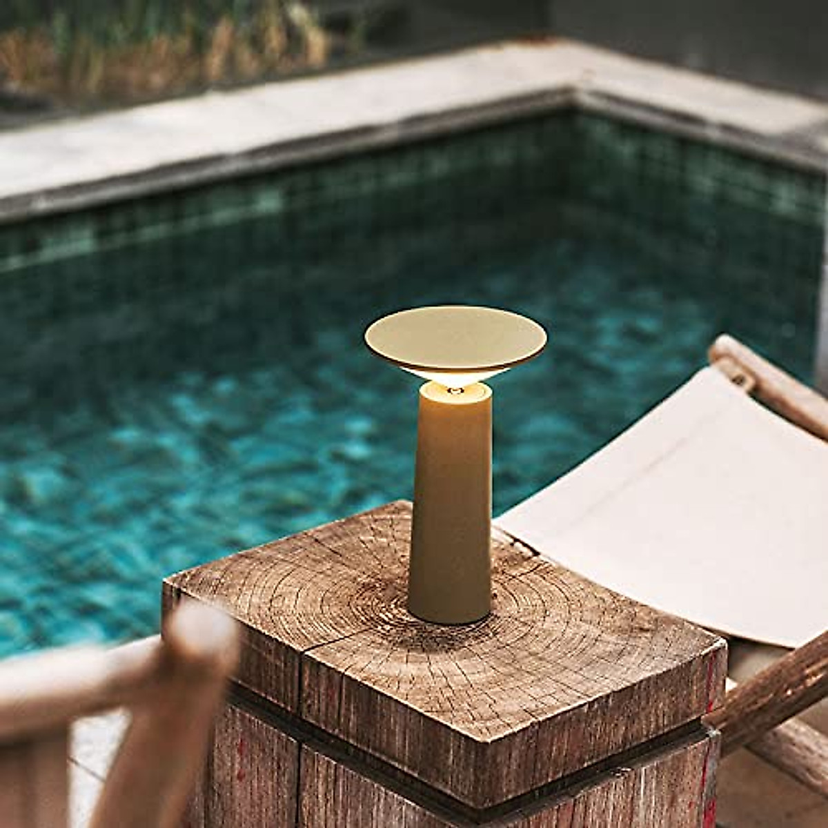 MODIRNATION 'Mona' Modern Table Lamp, Partable Wireless LED Light, Dimming Touch Control Switch, 360 Adjustable, USB Rechargeable, Study Reading Desk Lamp for Home and Office (Black)