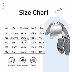 Baby Boy Clothes Stripe Long Sleeve T-Shirt Tops Sweatsuit Pants Sets Toddler Boy Fall Winter Outfits Sweater