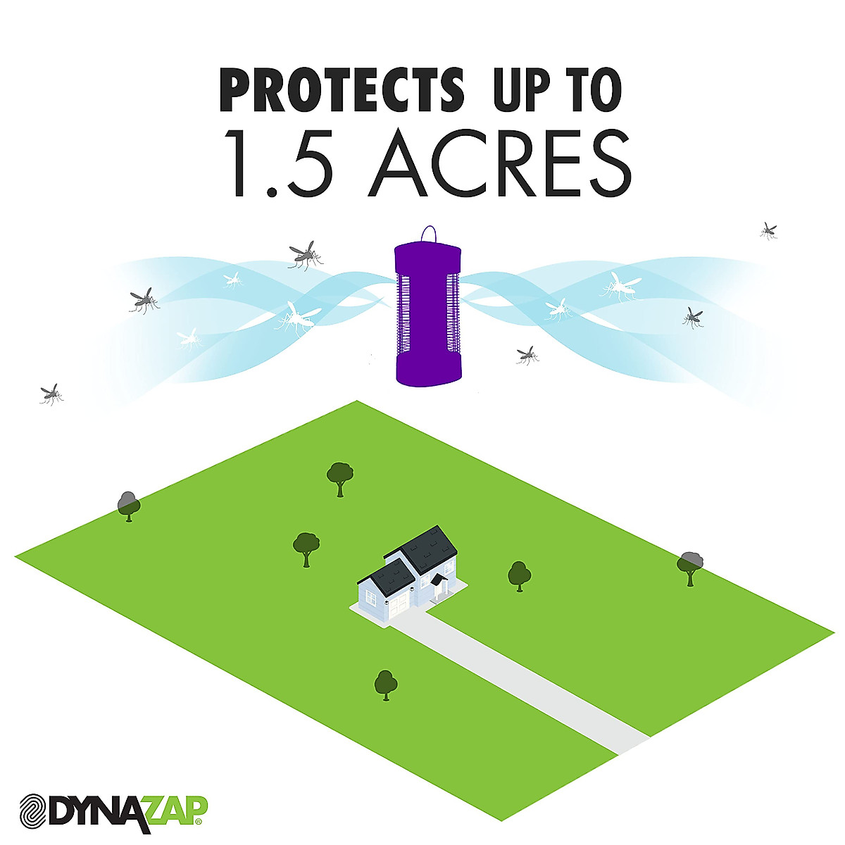 DynaZap DZ30300SR 1.5 Acre Bug Zapper Insect Trap