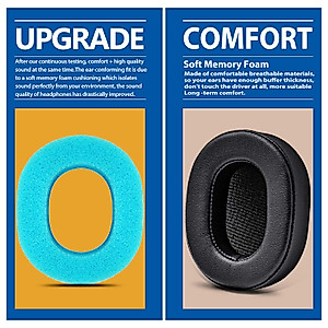 WH 1000XM5 Earpads for WH-1000XM5 (WH1000XM5) by TRANSTEK, Replacement Ear Pads Cushions with High-Density Noise Isolation Foam, Added Thickness-Comfort Leather