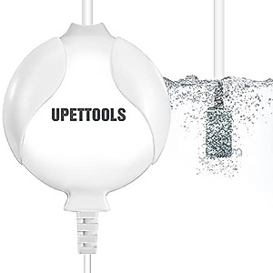 UPETTOOLS Aquarium Air Pump Ultra Silent High Energy Saving Oxygen Fish Mini Air Pump for 1-15 Gallon Fish Tank Pump with Air Pump Accessories