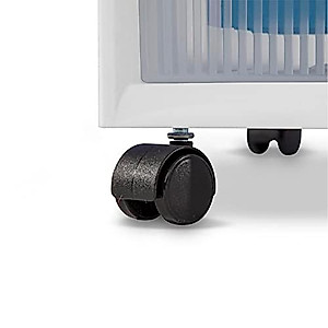 Sterilite Ultra 2 Clear Drawer Plastic Rolling Storage Container Cart with Ergonomic Handles and Caster Wheels, White (2 Pack)