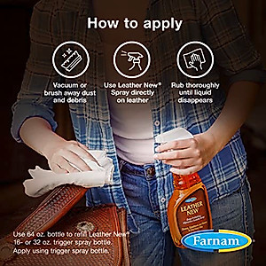 Farnam Leather New Easy-Polishing Glycerine Saddle Soap and Leather Saddle Cleaner, Protects and Preserves Leather, Cleans, Conditions and Polishes, 64 Oz.