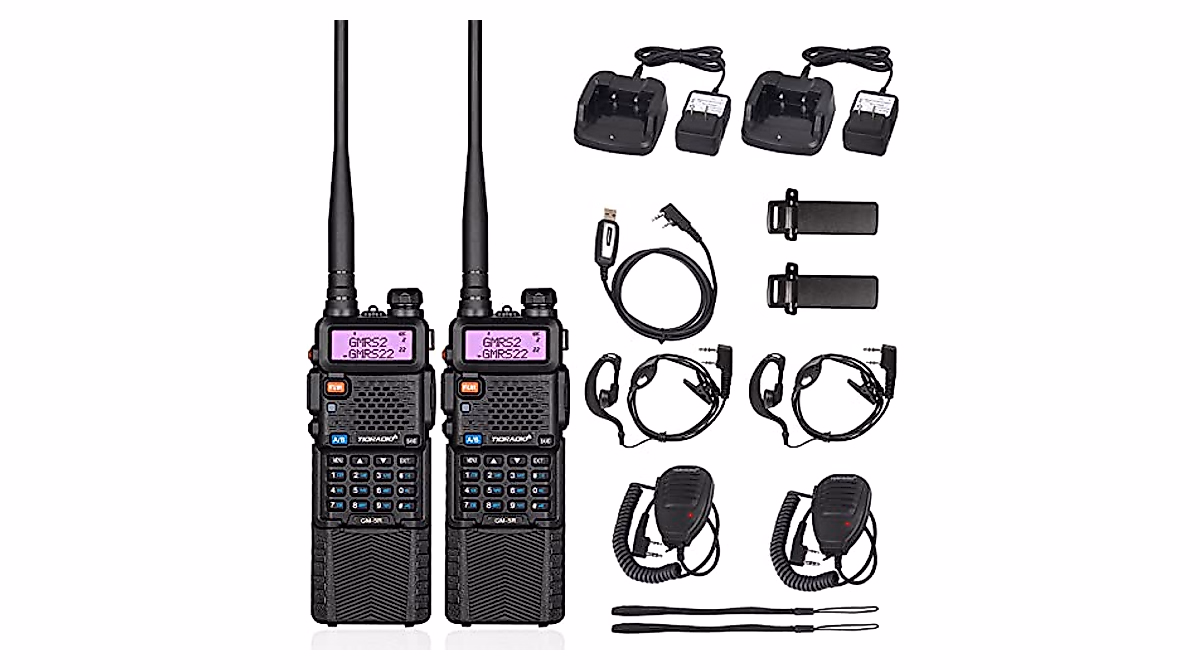 Gmrs Two Way Radios TIDRADIO GM-5R S 2 Pack - 3800mAh Battery, NOAA ...