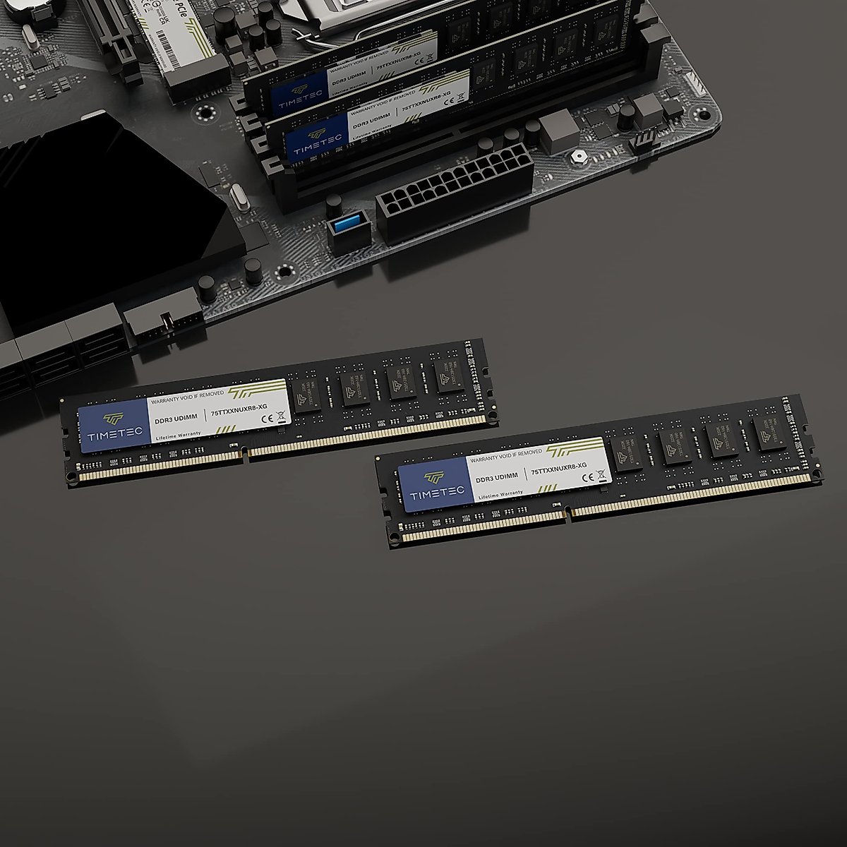 Timetec 16GB KIT(2x8GB) DDR3 / DDR3L 1333MHz PC3-10600 Non-ECC Unbuffered 1.5V / 1.35V CL9 2Rx8 Dual Rank 240 Pin UDIMM PC Desktop Computer Memory RAM Module Upgrade (16GB KIT(2x8GB))