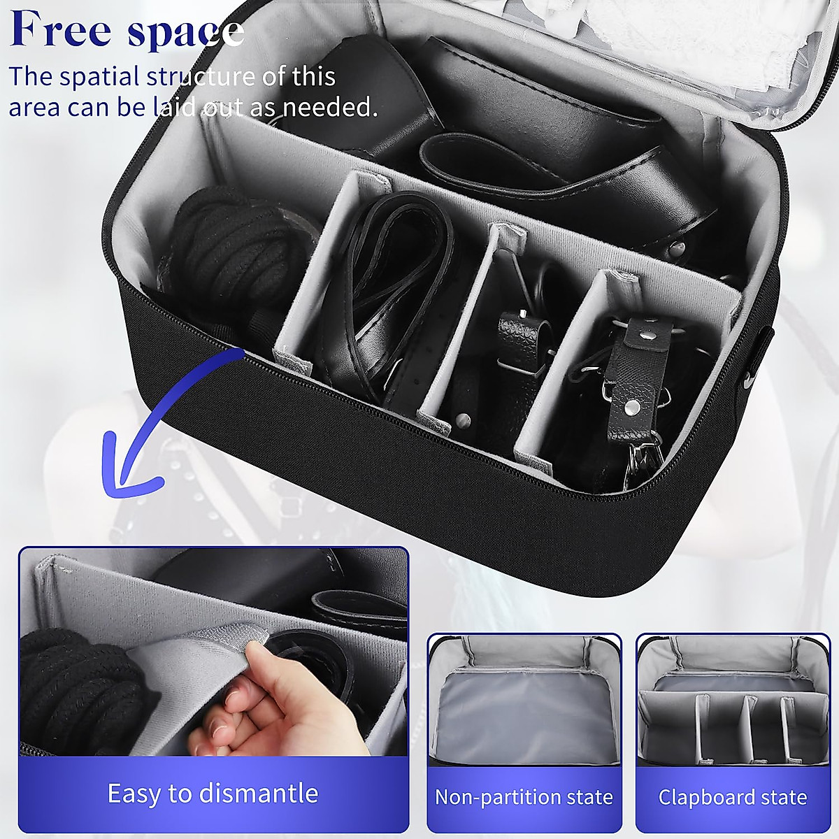 Toy Storage Bag Organizer Case for Women and Men,Lock Box Travel Bag Game Toys Storage Bags
