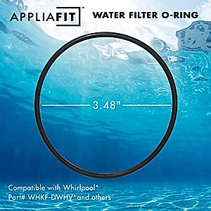 AppliaFit 6-Pack O-Rings Compatible with Whirlpool WHKF-C8 for WHKF-DWHV, WHKF-DWH & WHKF-DUF Water Filter Housings