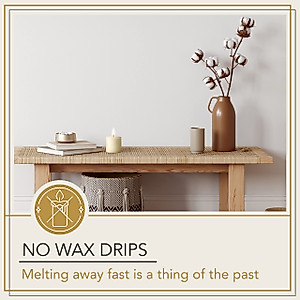 Melt Candle Pillar Candles, 3 Pack - Unscented Candles for Home, Church, Weddings, & More - 3" x 3", Ivory