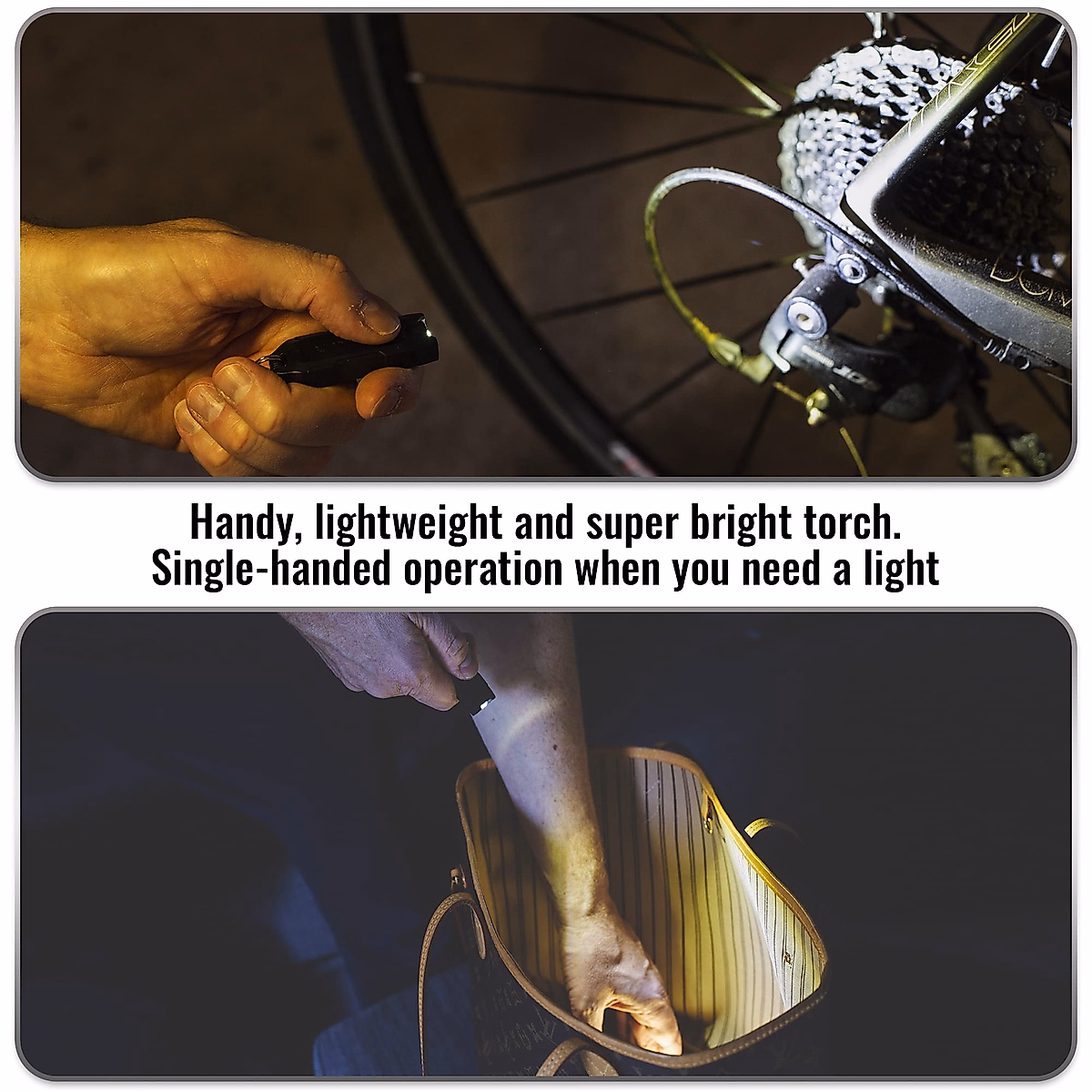 BEKLA Rechargeable Keychain Flashlight, 120 Lumen Mini Flashlight, EDC Keychain Light, Flashlight Keychain, Small Flashlights.