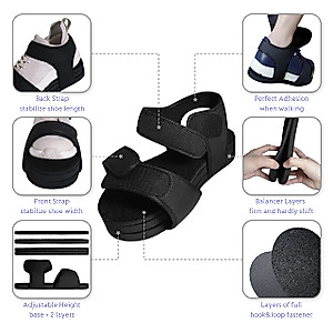 GUSSTZEL Professional Shoe Lift for Uneven Legs, Shoe balancer, Shoe Leveler for Walking Boot, Even Up for Men & Women, Women 6-7.5, Men 5.5-7.5