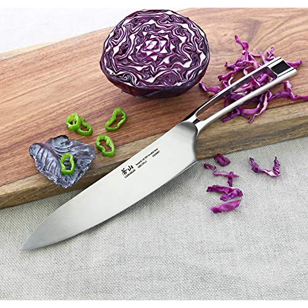 Cangshan TN1 Series 1020007 Swedish 14C28N Steel Forged Chef Knife, 8-Inch