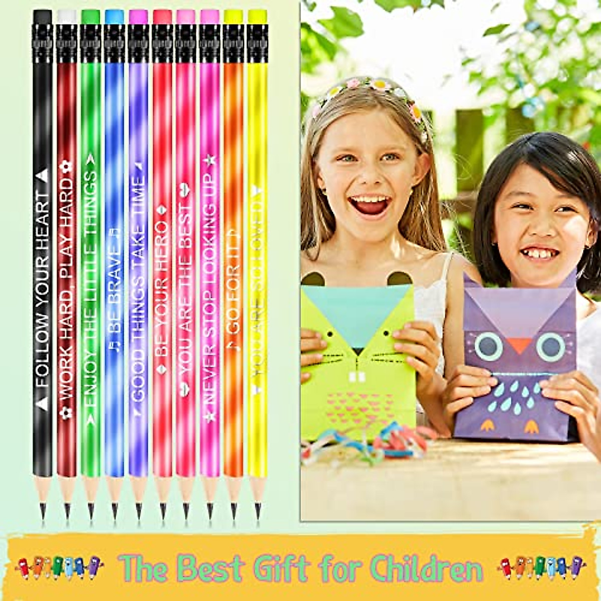 Color Changing Mood Pencils with Motivational Quotes - 40 Pcs Set