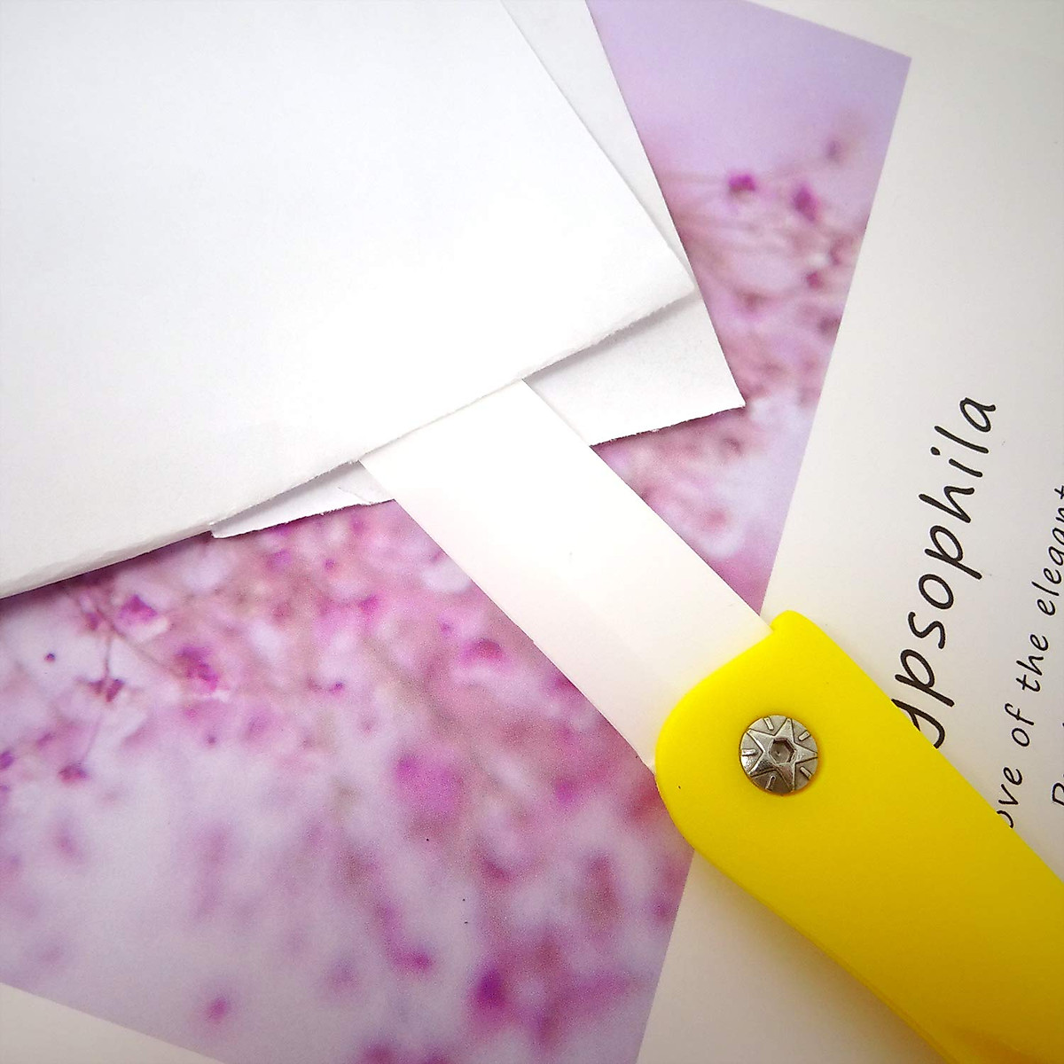 Honbay 2PCS Ceramic Folding Knife Handy Fruit Knife for Home, Travel, Picnic, Camping, etc (Blue+Yellow)