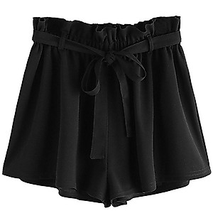 New Loose Bandage Shorts, Thenlian Women's Casual Elastic Waist Hot Pants Summer Shorts Jersey Walking Shorts(XL, Black)