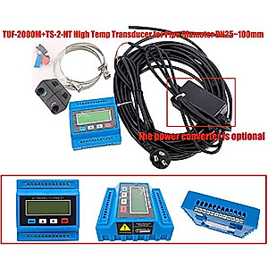 HFBTE TUF-2000M Ultrasonic Flow Meter Flowmeter Module DN25~100mm with TS-2-HT High Temperature Small Transducer