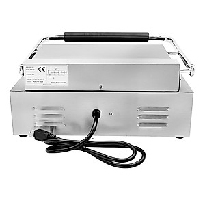 Chef Supreme Commercial Panini Press, 120V 2200W Non-Stick Cast Iron Flat Plate, Stainless Steel with Temperature Control 120F - 570F, Perfect for Hamburgers, Steaks, Vegetables, Breakfast, Sandwiches