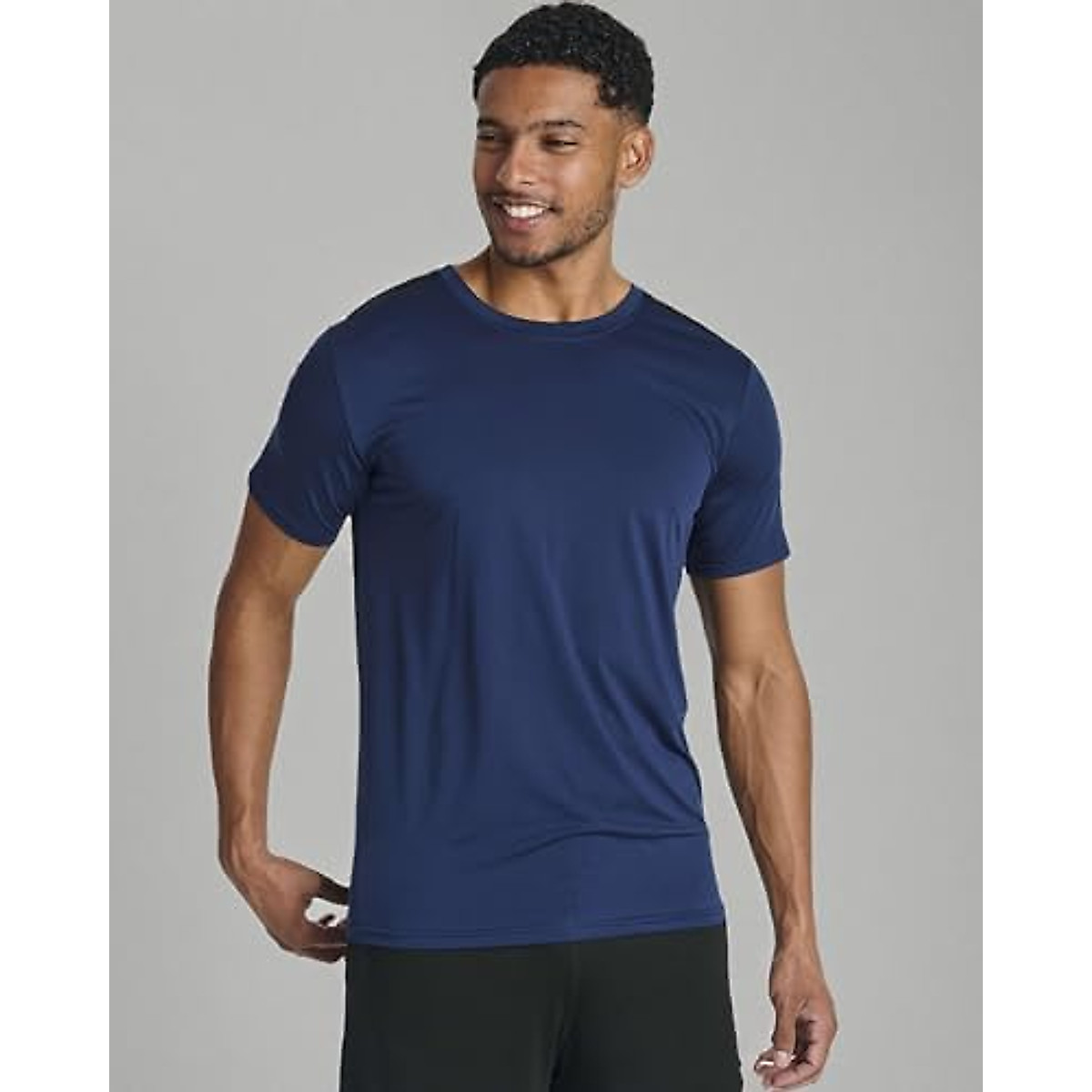 Real Essentials - Pack of 5 Men’s Active Quick Dry Fit Crew Neck T-Shirts Athletic Gym Workout Short Sleeve Tee Tops Camisas para Hombres Summer - XX-Large - Set 15