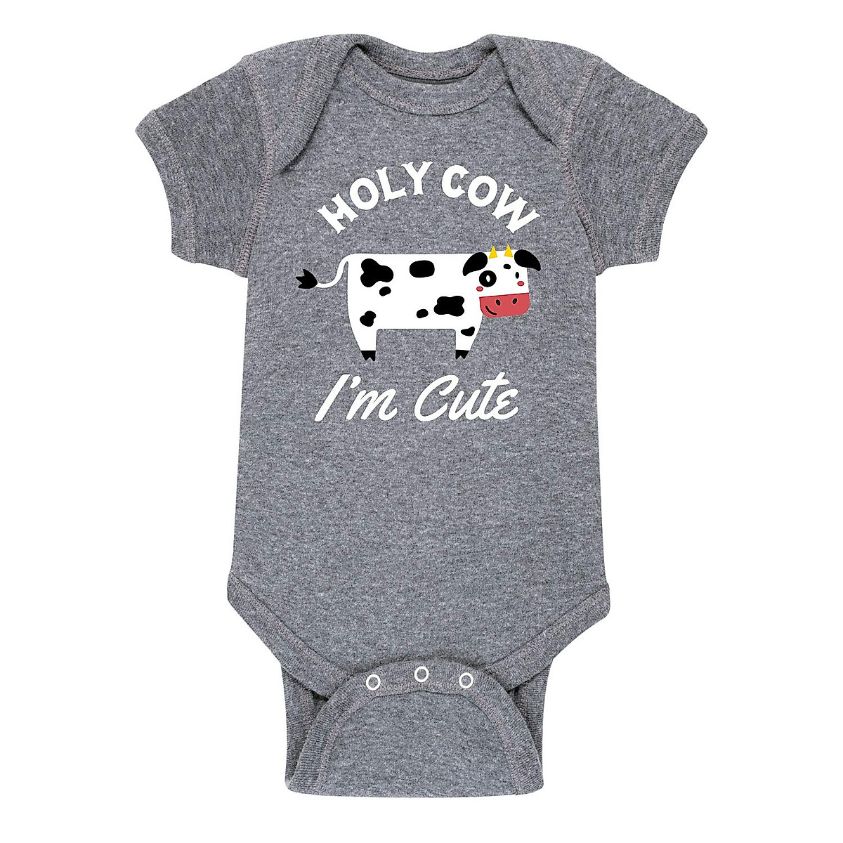 Country Casuals Holy Cow I'm Cute - Infant Baby One Piece - Size Newborn Athletic Heather