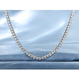 Gemsme 18K White Gold Plated Wedding Jewelry Set Tennis Necklace/Bracelet/Earrings Sets Pack of 3