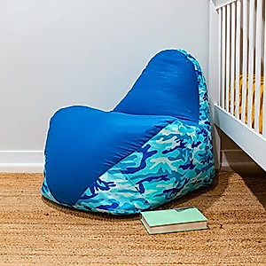 Big Joe Warp Bean Bag Chair, Blue Woodland Camo Smartmax, 3ft