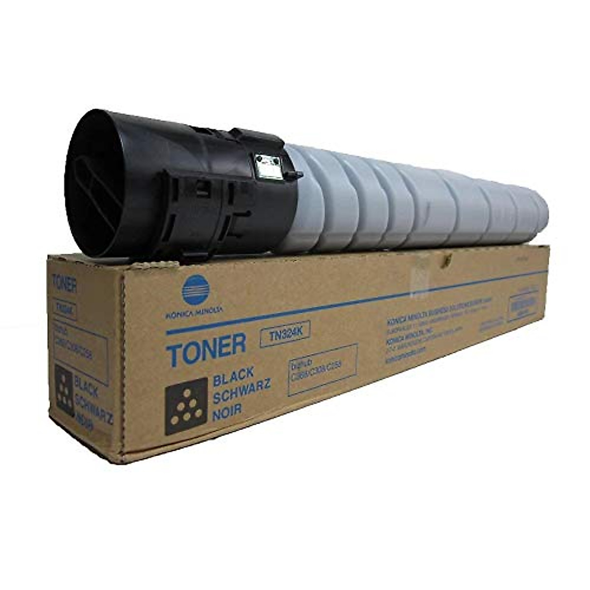 TN324K A8DA130 Genuine Konica Minolta Toner Cartridge, 28000 Page-Yield, Black