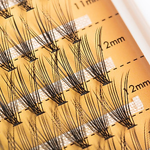 FinyDreamy 240pcs Individual Lash Extensions, 20D Lash Clusters Volume Mix Pack, 10-14mm Mix Lengths C Curl 0.07mm Thickness Professional Individual Eyelash Clusters and Apply Under your Lashes