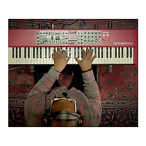 Nord Electro 6D 73 73-Note Semi-Weighted Waterfall Keybed Bundle with Adjustable Keyboard Stand, Adjustable Double X Bench, Sustain Pedal, and Closed-Back Headphones (5 Items)