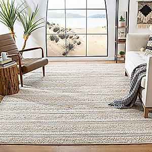 SAFAVIEH Natura Collection Accent Rug - 4' x 6', Ivory, Handmade Cotton, Ideal for High Traffic Areas in Entryway, Living Room, Bedroom (NAT651A)