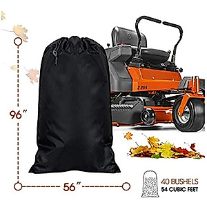 MAYTHON Lawn Tractor Grass Catcher Bag Leaf Bag Capacity 54 Cubic Feet Black