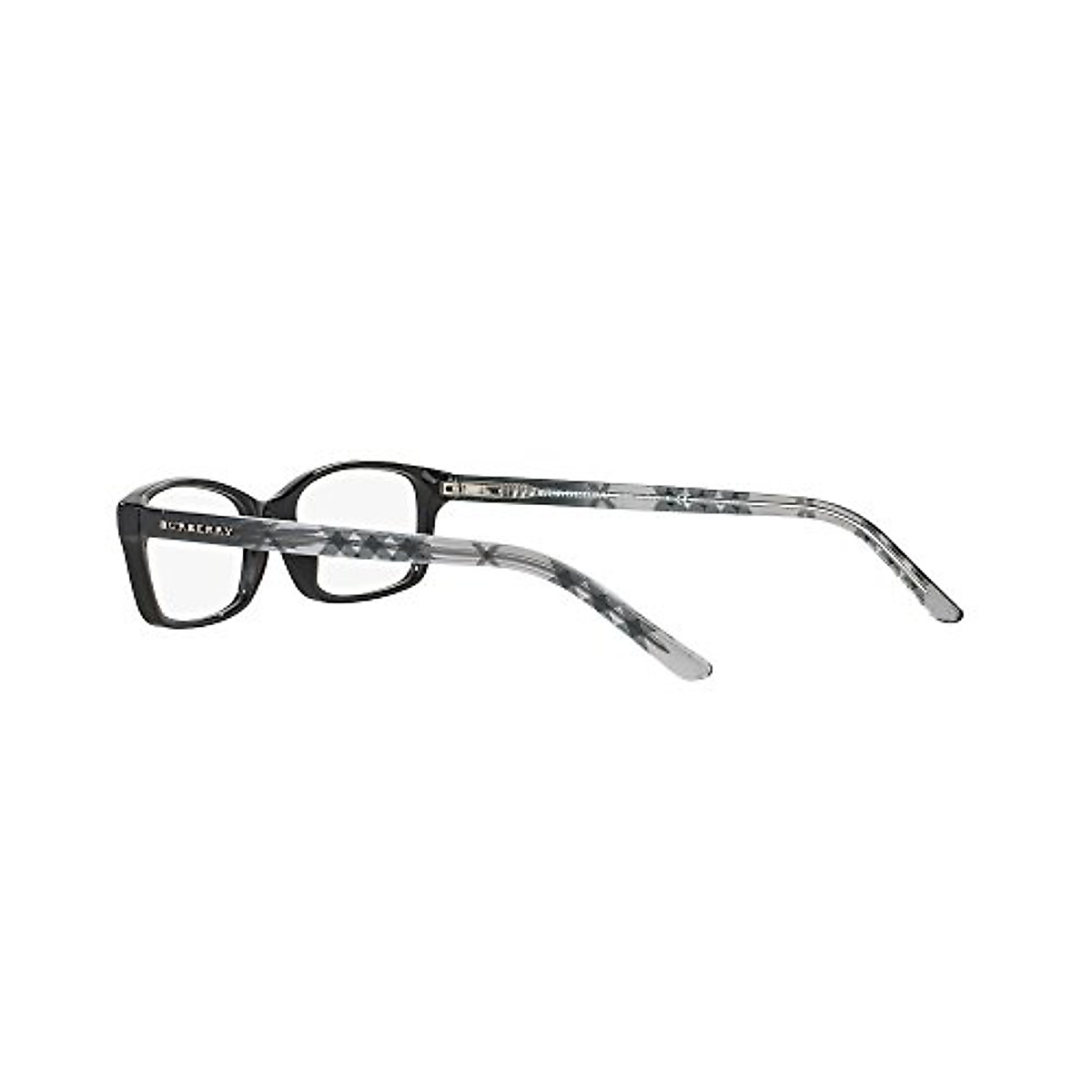 BURBERRY BE 2073 3164 Black Plastic Rectangle Eyeglasses 53mm