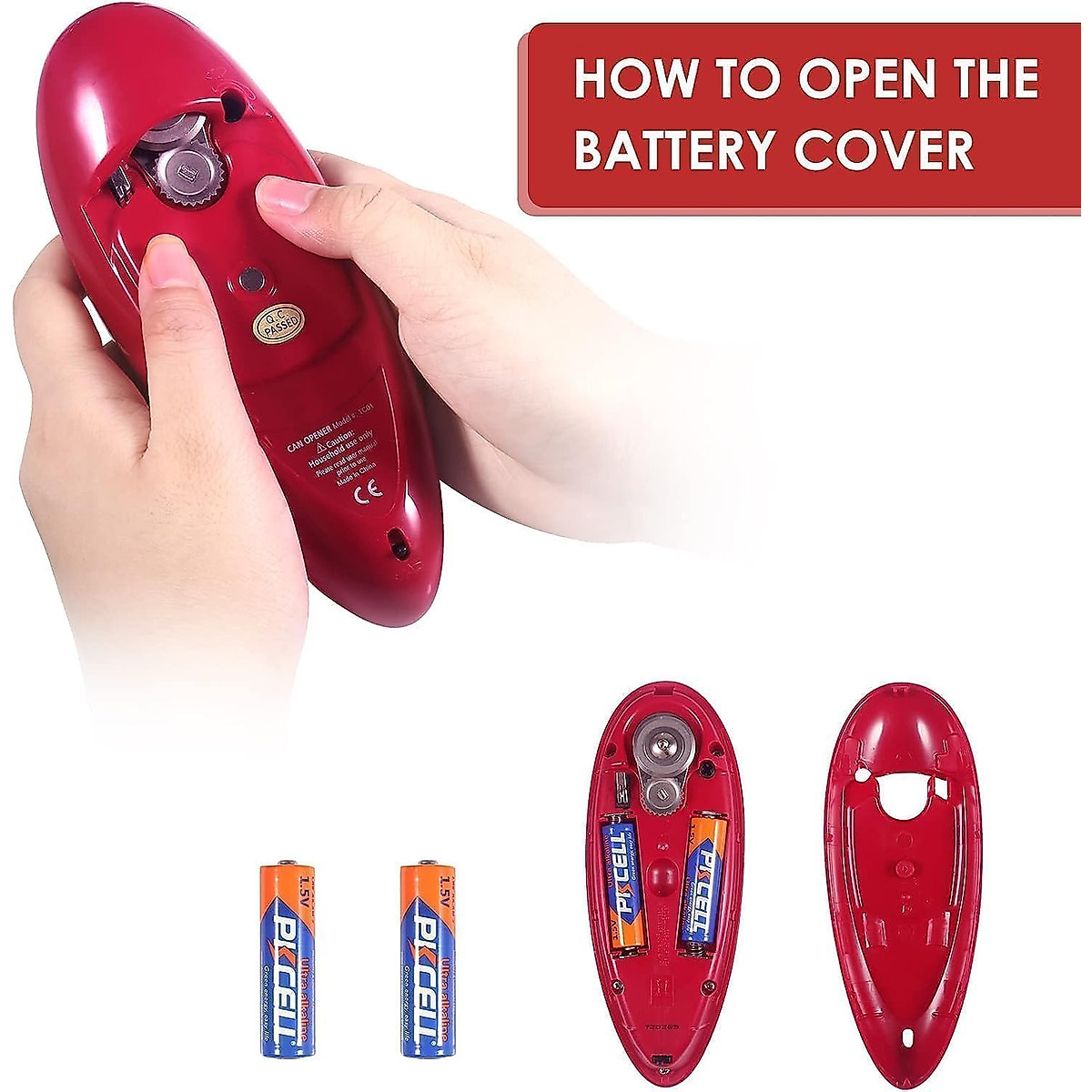 Electric Can Opener, Handheld One Touch Automatic Can Openers Fit Different Can Sizes and Shape with No Sharp Edges for Kitchen, Kitchen Gadgets for Senior with Arthritis