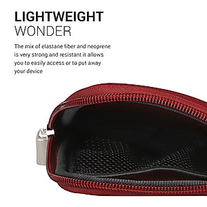 kwmobile Carrying Case Compatible with Nintendo 3DS XL - Neoprene Console Pouch with Zipper - Bordeaux