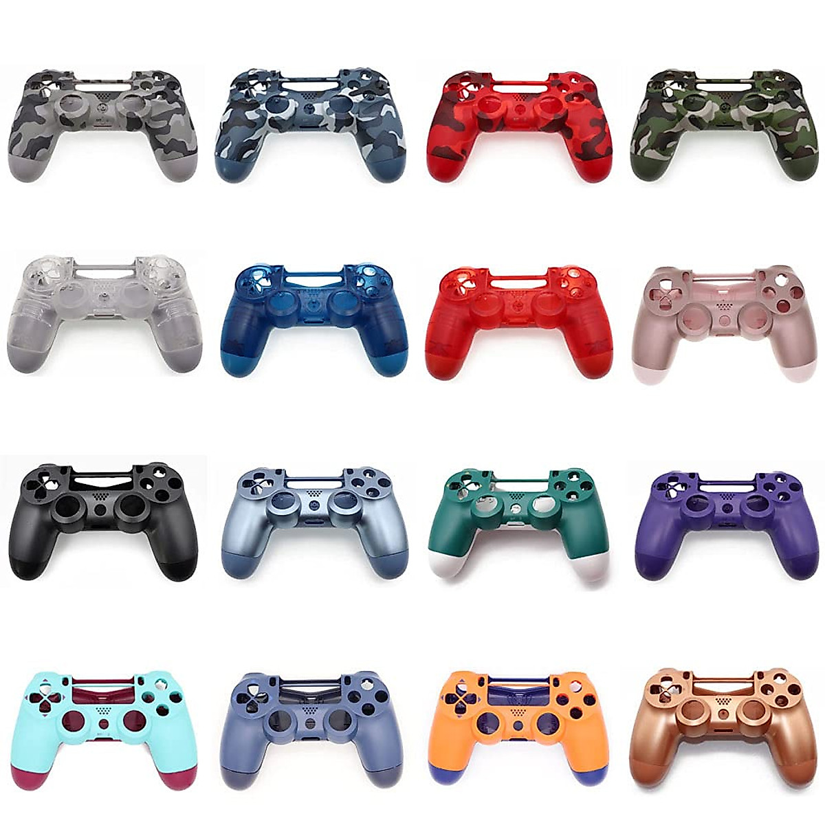 Melocyphia Housing Shell Case Cover for PS4 Pro Slim JDS-040 JDM-040 Controller Handle Case (F)