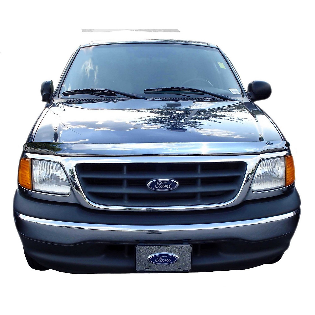 Auto Ventshade [AVS] Hood/Bug Shield for 1997 - 2003 Ford F - 150 & F - 250, 1997 - 2002 Expedition | Medium Profile - Chrome, 1 pc. | 680513