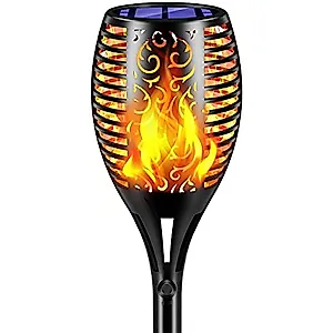 TomCare Solar Lights 99 LED Flickering Flame Solar Torches Lights 43" Waterproof Outdoor Lighting Solar Powered Pathway Lights Landscape Decoration Lighting for Garden Patio Yard