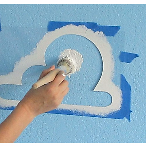 Cloud Stencil Set for Wall Decor: Reusable Stencils for a Kid’s Toy Story Room or Andy’s Room Nursery, 2-Pack Includes 1 Large and 1 Small Cloud Stencil
