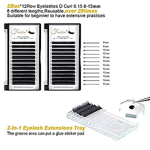 Eyelash Extension Kits, 17Pcs Professional Eyelash Grafting Training Tools Lashes Extension Practice Exercise Set with Mannequin Head Makeup Bag Glue Tweezers for Practice Eye Lashes Graft (17PCS)