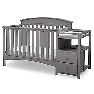Delta Children Abby Convertible Crib and Changer, Grey