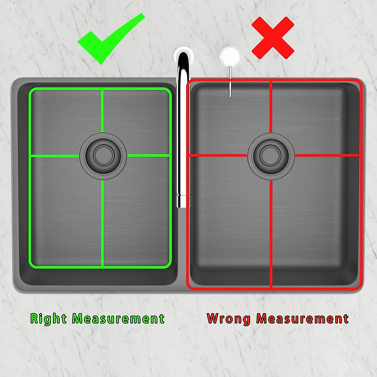 SlimmKISS Sink Grid and Sink Protectors for Kitchen Sink,Sink Rack for Bottom of Sink Stainless Steel Sink Grid Corner Radius Sink Grate Rear Drain Hole with Sink Strainer